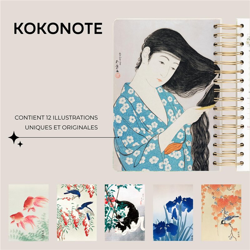 Kokonote - Agenda Journalier 2025 2026 Japanese Art | Agenda | Isleden